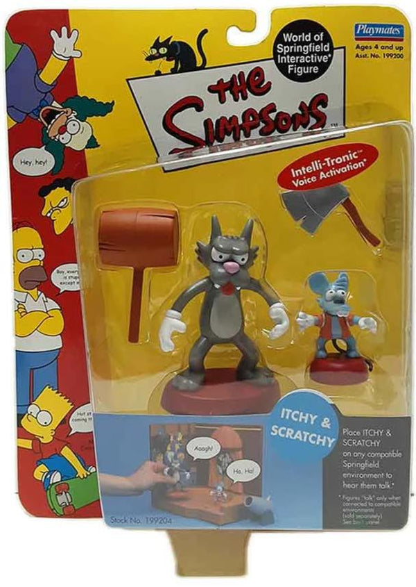 Simpsons Itchy and Scratchy MOC interactive environment action figures ...